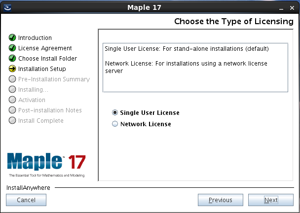 Maple17: Installation Instructions (Linux) - GROK Knowledge Base