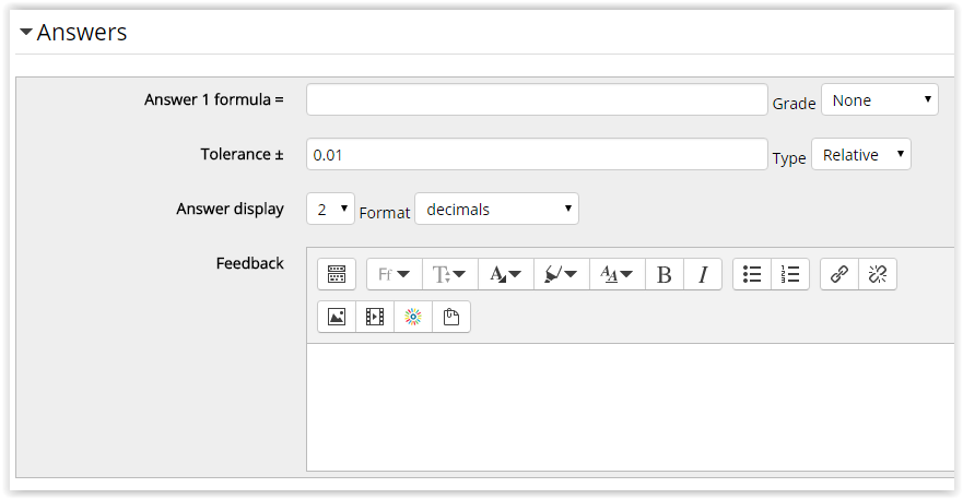 Moodle: Activities & Resources: Quiz Question Types: Calculated Simple - GROK Knowledge Base