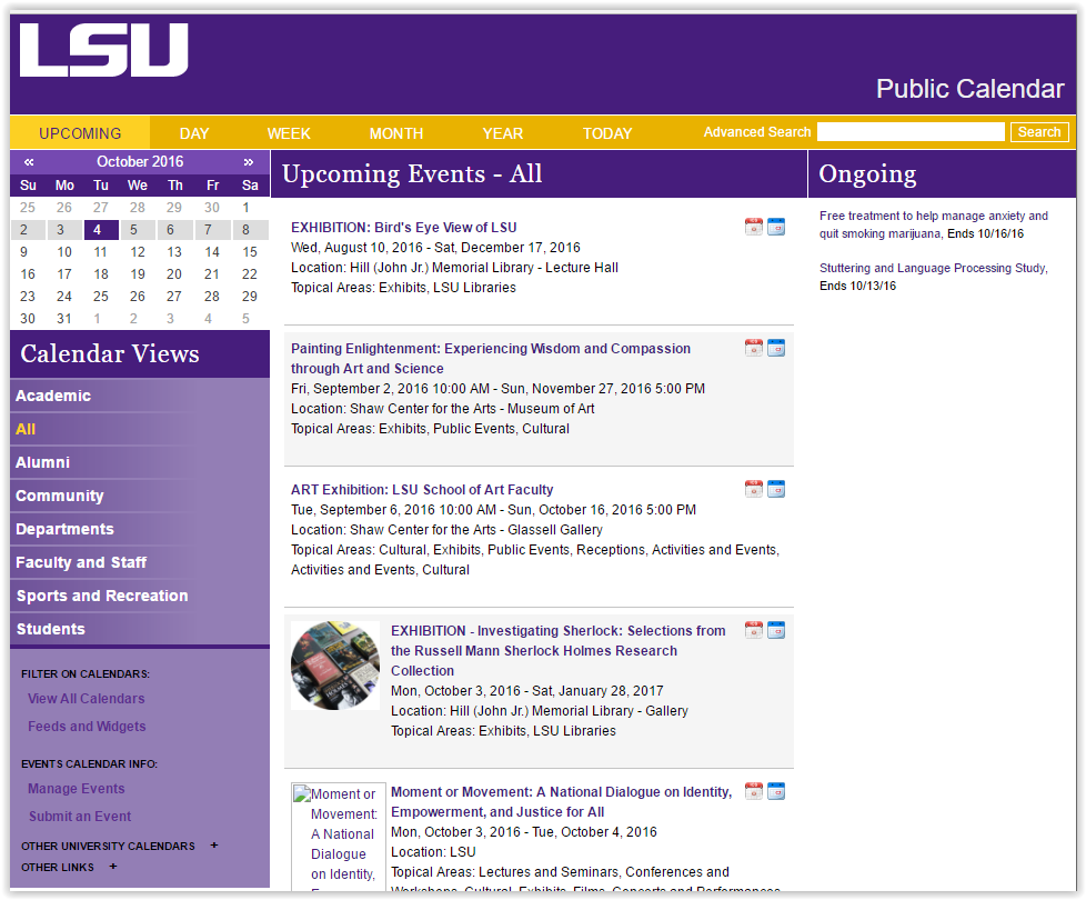 myLSU Portal: Student Calendar - GROK Knowledge Base