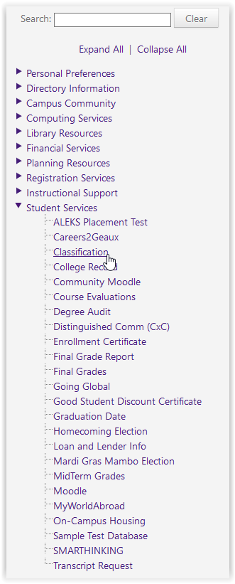 myLSU Portal: Classification - GROK Knowledge Base