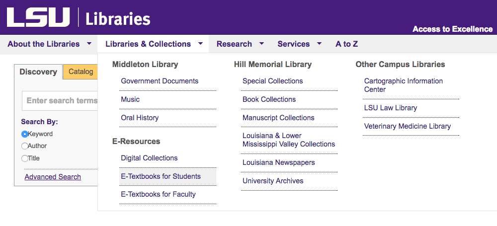 LSU Library: E-Textbooks for Students - GROK Knowledge Base