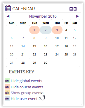 Moodle: Blocks: Calendar Group Event - GROK Knowledge Base