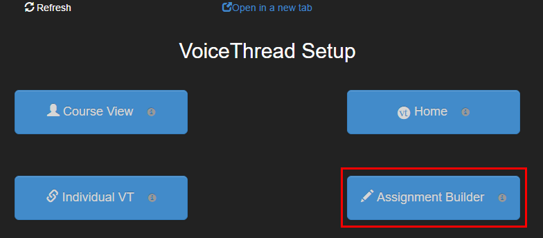 VoiceThread: Assignment Builder - GROK Knowledge Base