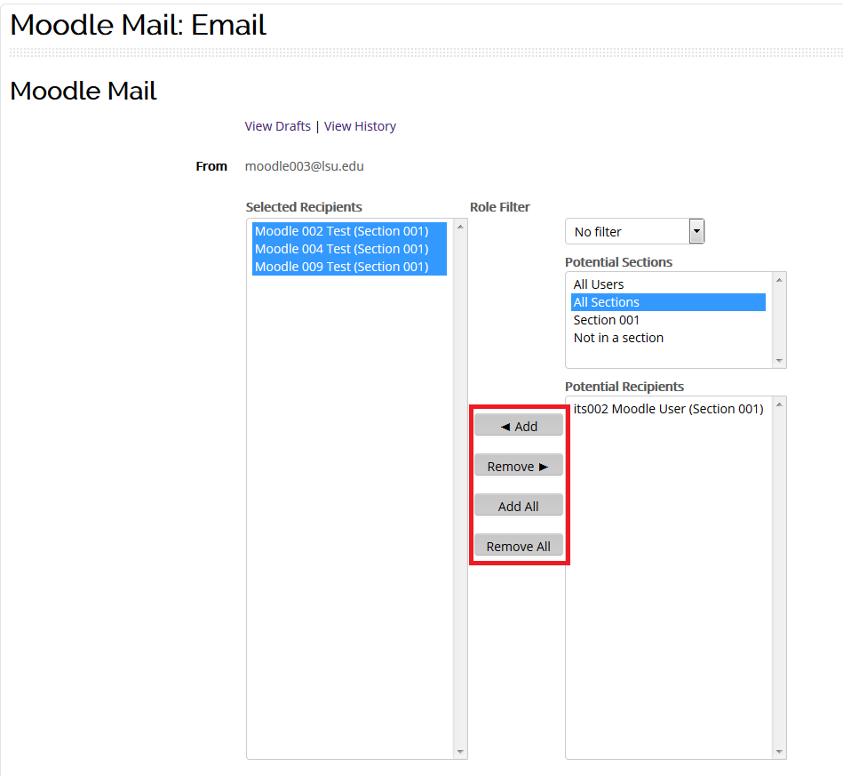 Moodle: Blocks: Sending Moodle Mail (Faculty) - GROK Knowledge Base