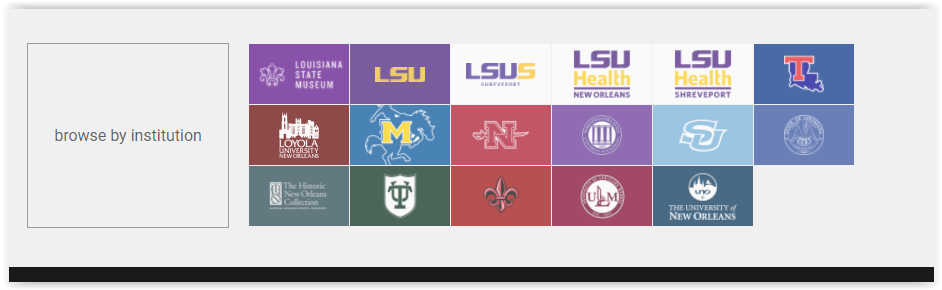 Louisiana Digital Library: Browse by Institutions - GROK Knowledge Base
