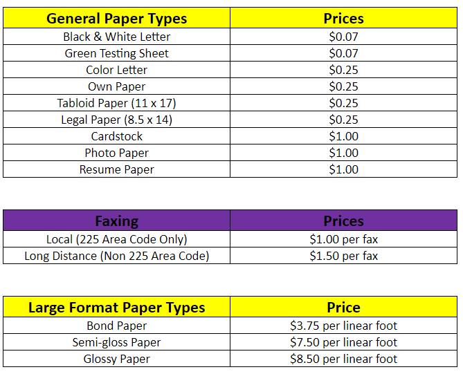 Printing On-Campus: LSU Overview - GROK Knowledge Base