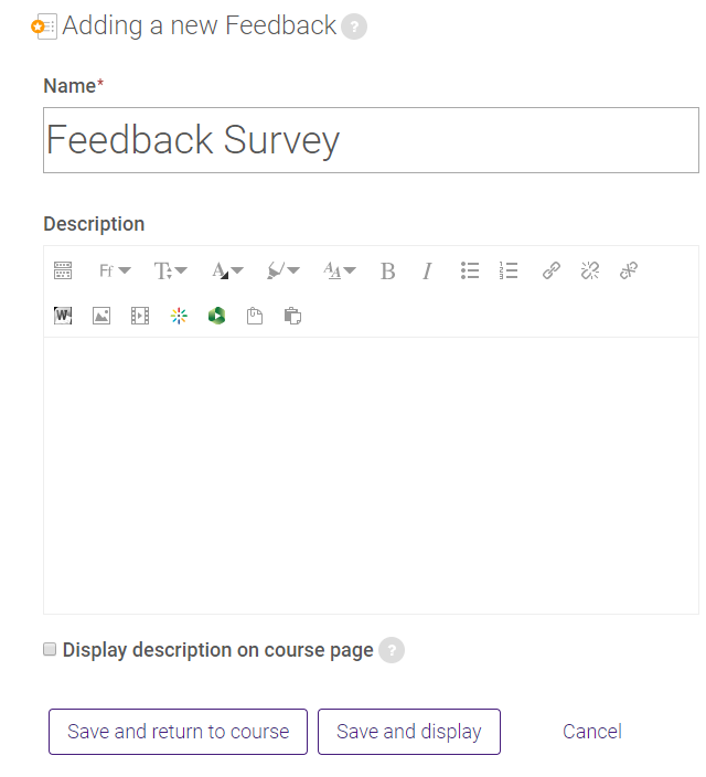 Moodle: Add a Feedback Survey Activity - GROK Knowledge Base