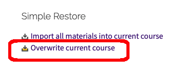 Moodle: How to Overwrite a Course - GROK Knowledge Base