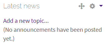 Moodle: Course Tools: Latest News Block - GROK Knowledge Base