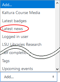 Moodle: Course Tools: Latest News Block - GROK Knowledge Base