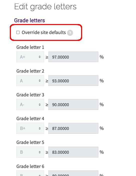 Moodle: How to Create Custom Grade Scales (Letter Grade)? - GROK Knowledge Base