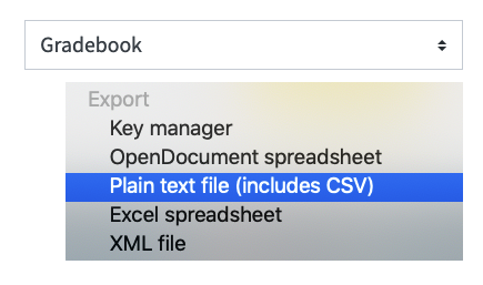 Moodle: Gradebook: How to Export the Gradebook - GROK Knowledge Base