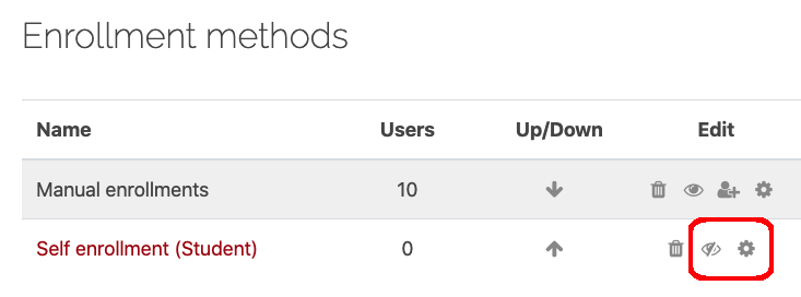 Moodle: Community: Self enrollment - GROK Knowledge Base