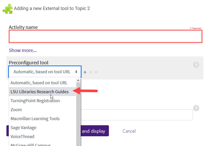 Moodle: Using the LSU Libraries Research Guides - GROK Knowledge Base