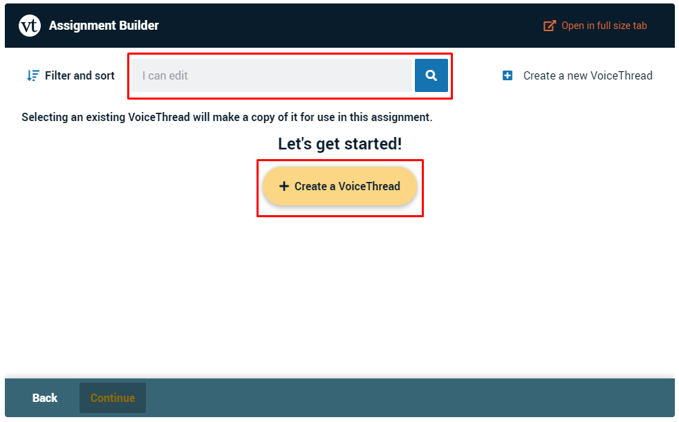 VoiceThread: Assignment Builder - GROK Knowledge Base