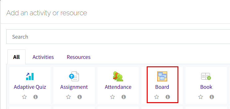 Moodle: Activities & Resources: Board - GROK Knowledge Base