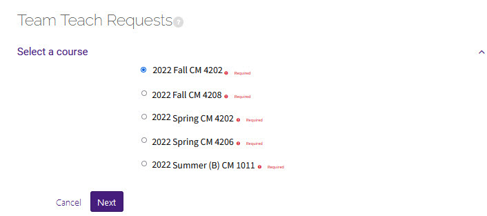 Moodle: Blocks: CPS: Team Teach Request - GROK Knowledge Base