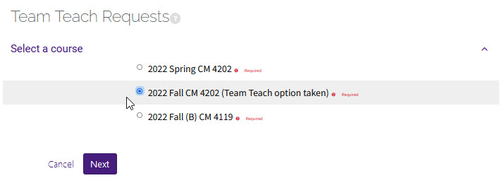 Moodle: Blocks: CPS: Team Teach Request - GROK Knowledge Base