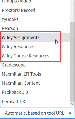 Moodle: Activities & Resources: External Tools: WileyPLUS - GROK Knowledge Base