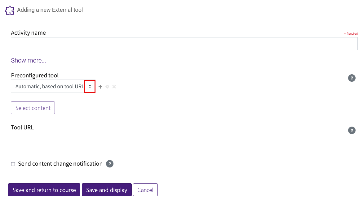 Moodle: Activities & Resources: Add an External Tool - GROK Knowledge Base