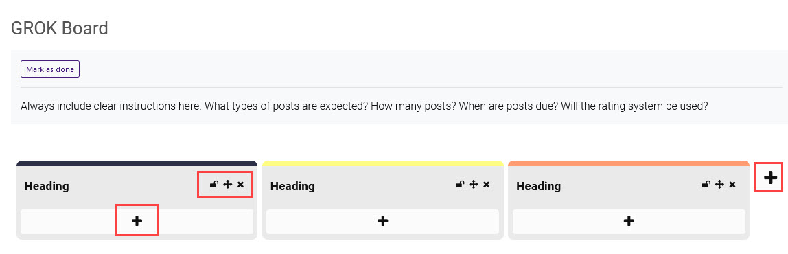 Moodle: Activities & Resources: Board - GROK Knowledge Base