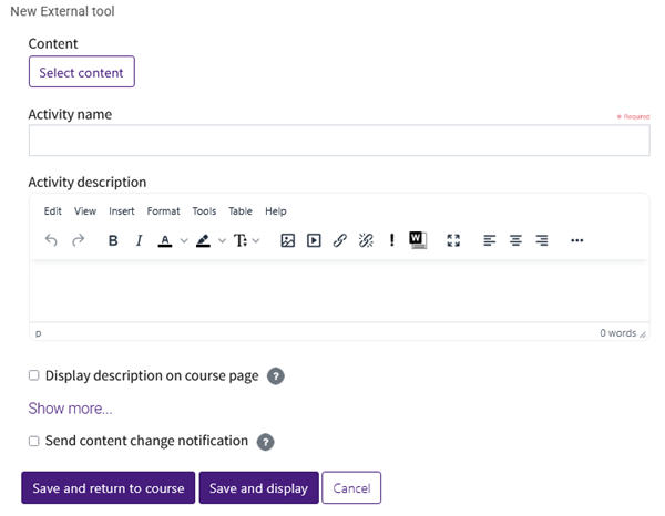 Moodle: Add an LTI External Tool - GROK Knowledge Base
